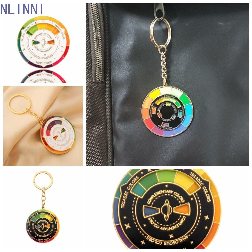 NLINNI Spinning Color Compass Keychain, Color Wheel Rotatable Rotable ...