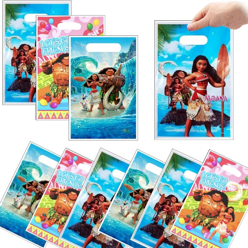 Moana Birthday Party Decorations Princess Theme Candy Loot Bag Gift Bag ...