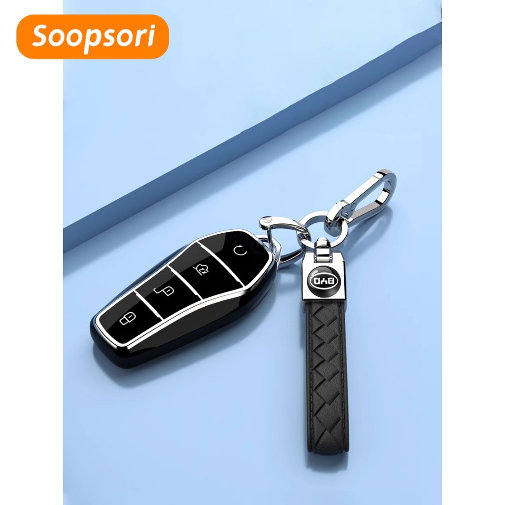 Soopsori Car Key Case For BYD Car Key Set Atto 3 Han EV Dolphin Song ...
