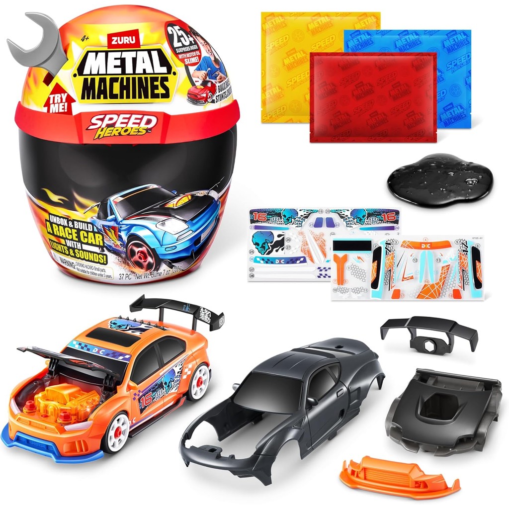 ZURU Metal Machines Speed Heroes Blind Box Alloy Racing Car Toy Set ...