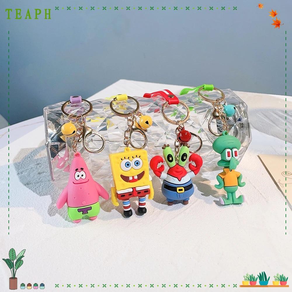TEAPH Keychain, SpongeBob Creative Cartoon Couple Keychain, Crab Soft ...