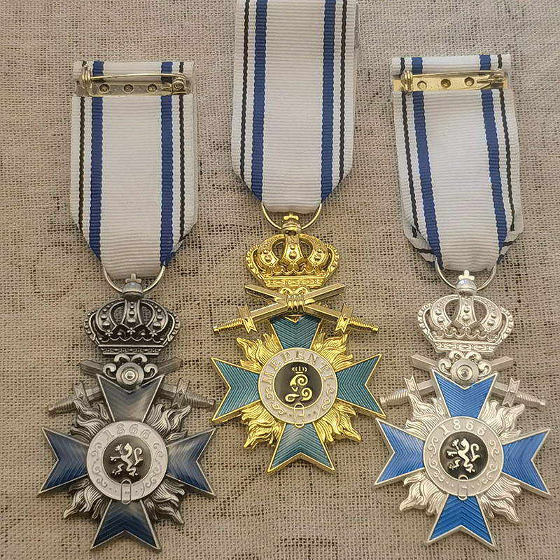 Prussian Bavarian Crown Cross Medal Metal Enamel Badge Soviet ...
