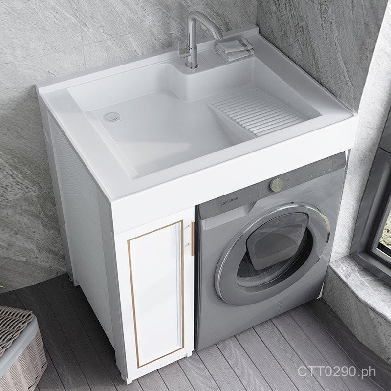 New Wash Basin Balcony Cabinet Laundry Cabinet Washing Machine Wash ...