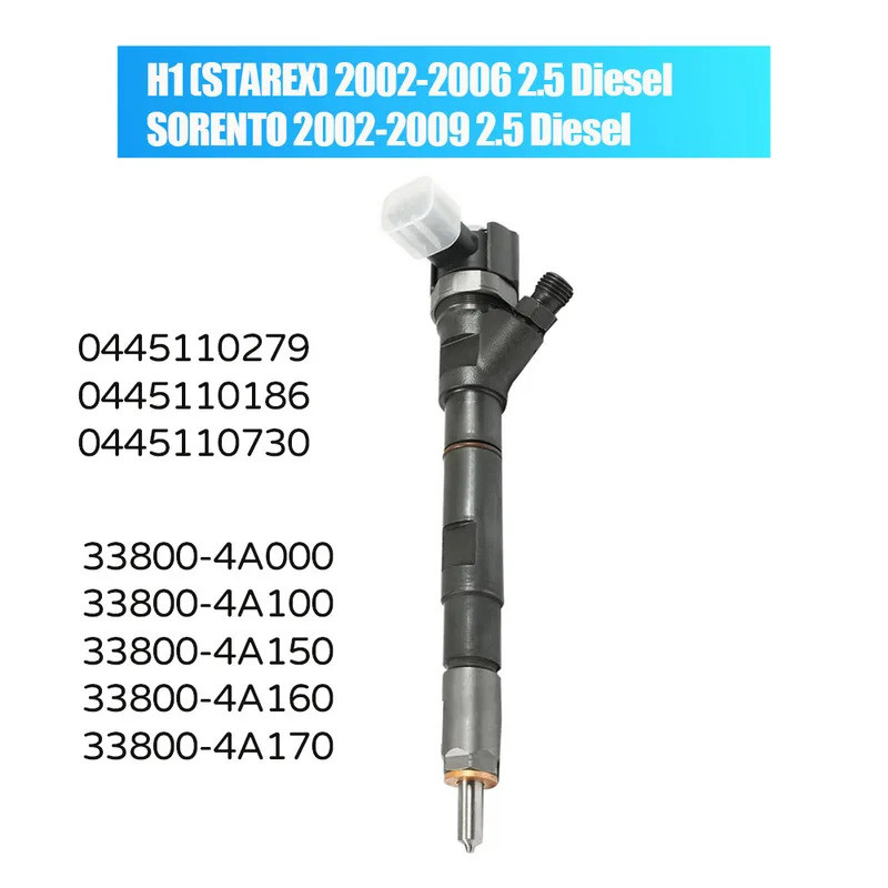New 0445110279 0445110186 0445110092 Diesel Fuel Injector 33800 4A100 ...