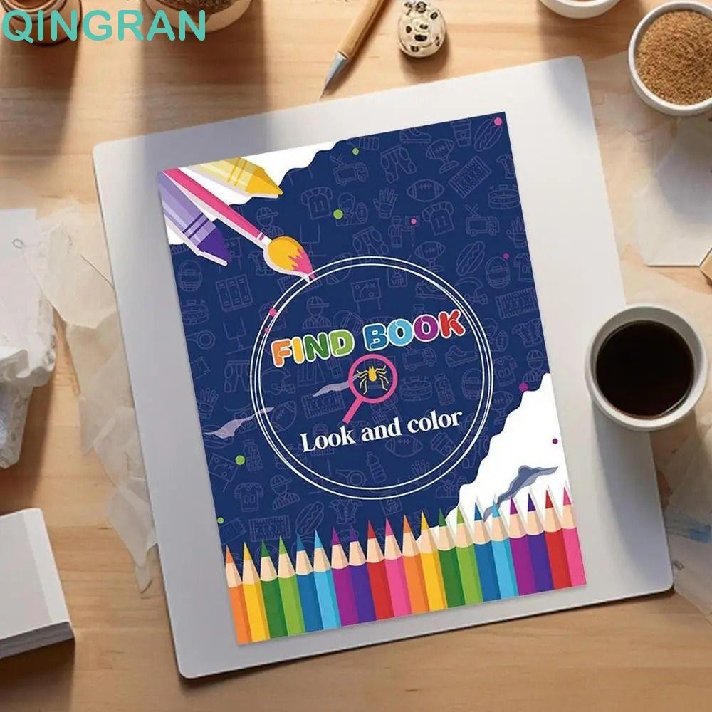 QINGRAN Look And Color Find Book, Professional Color Filling Find ...