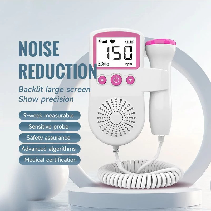 Ultrasonic Fetal Doppler Heartbeat Monitor for Baby Portable Doppler ...
