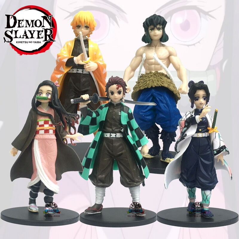 Demon Slayer Tanjiro Nezuko Zenitsu Inosuke Shinobu Anime PVC Action ...