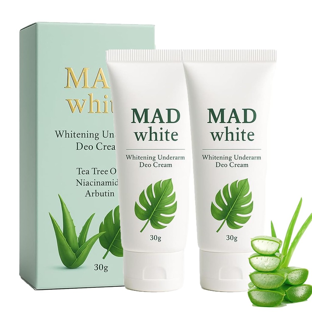 Mad White Whitening Underarm Deo Cream 30g, Gentle Brightening Underarm ...