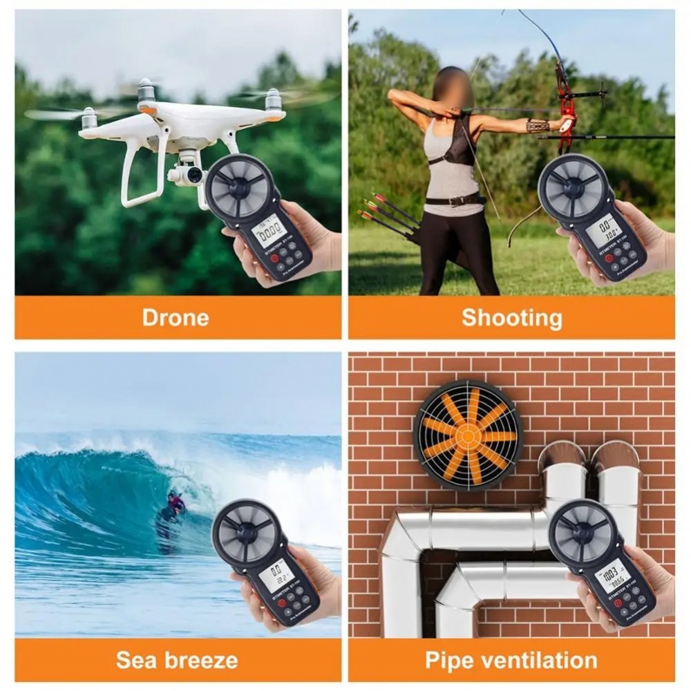 【ONCE+】User Friendly Digital Anemometer with Clear View Display Even at ...