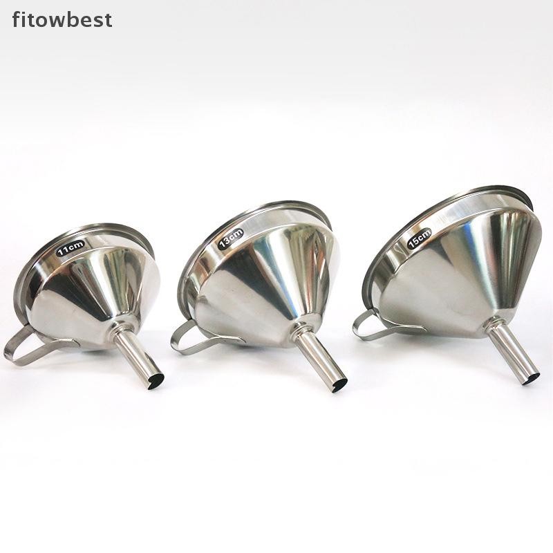 Fbph Stainless Steel Funnel Kitchen Oil Liquid Funnel Metal Funnel With ...