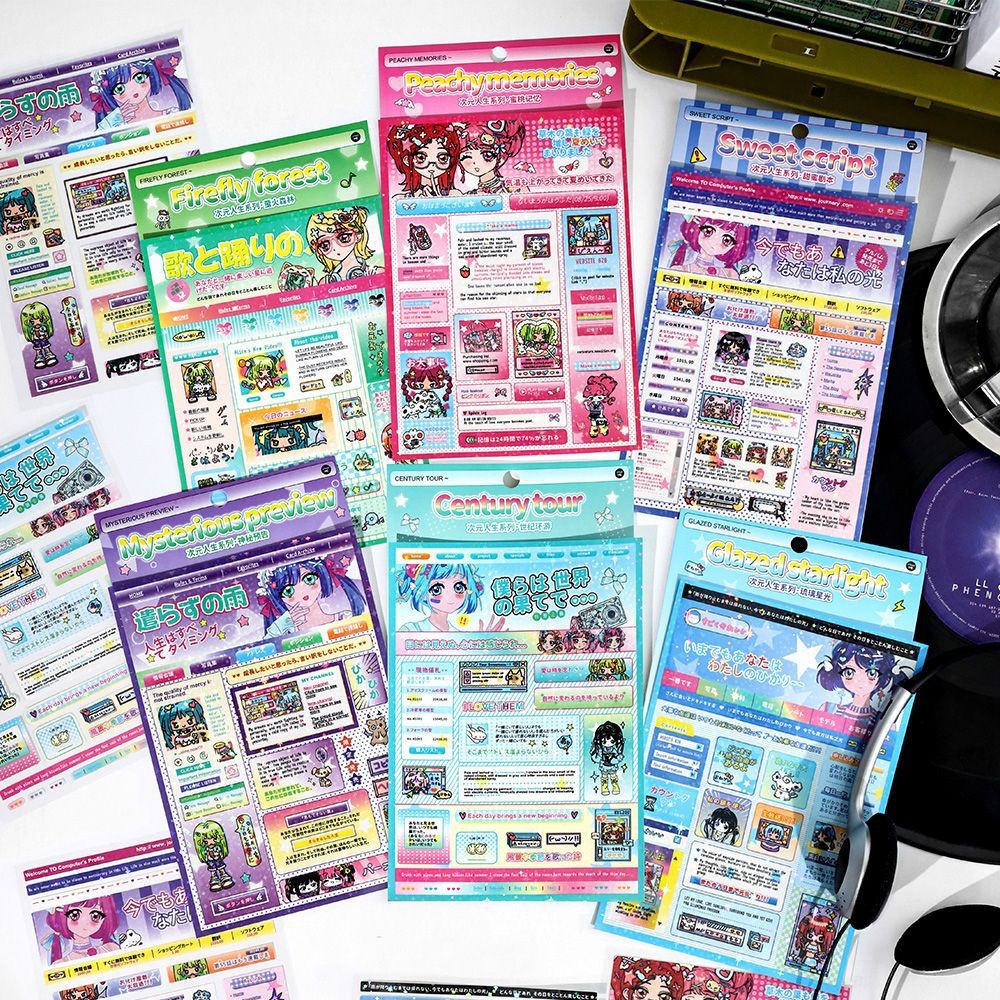 Infeelme Synthetic Paper Adhesive Star Flash Film Sticker Dimensional ...