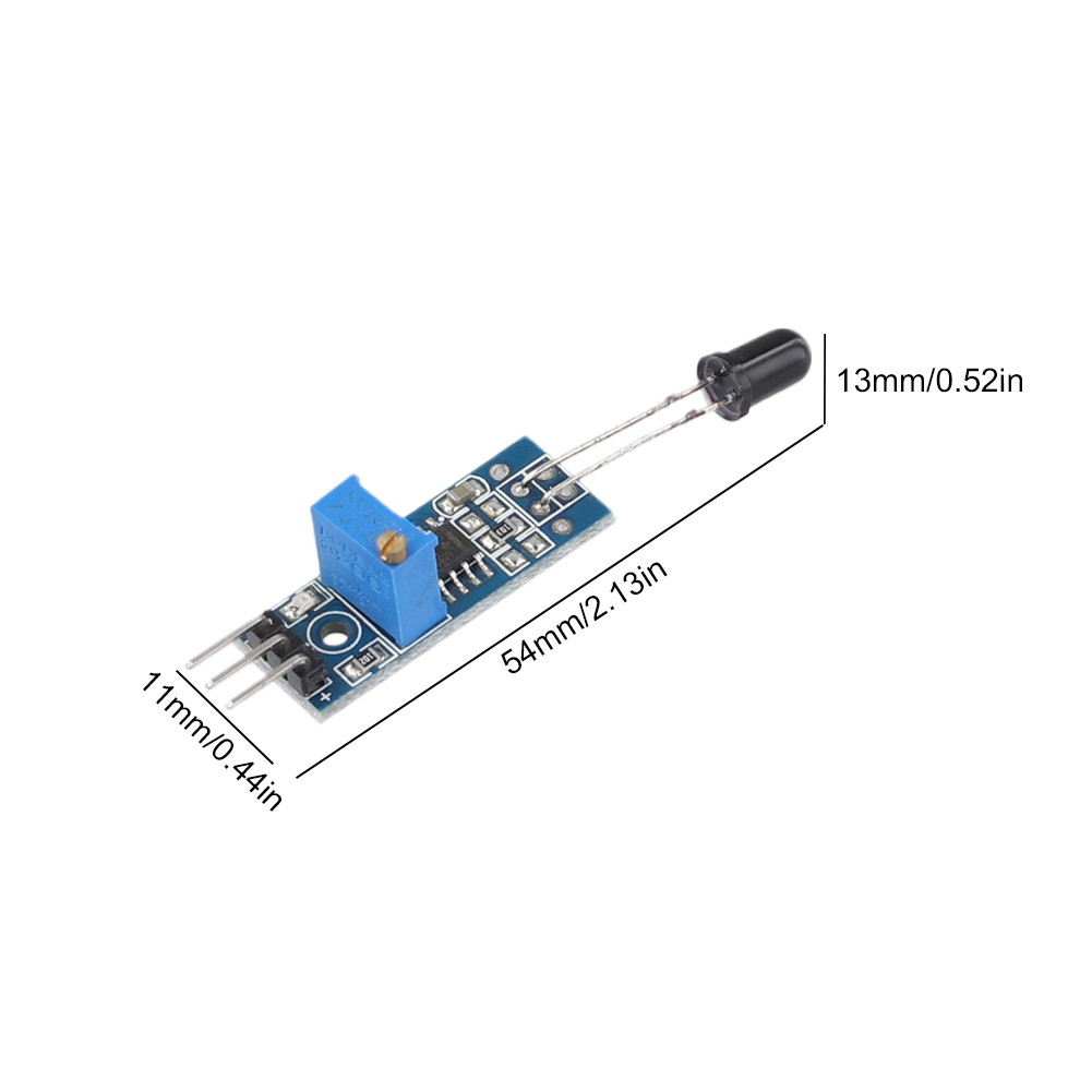Infrared Flame Detection Sensor Module DC 3V-5V Fire Detector 3 Wire ...