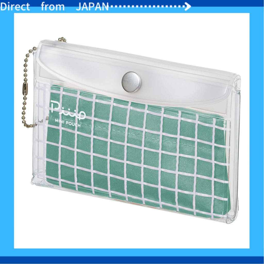 KOKUYO Mini Pouch Transparent Peep Flat Type Sage Green F-VBF242-5 ...