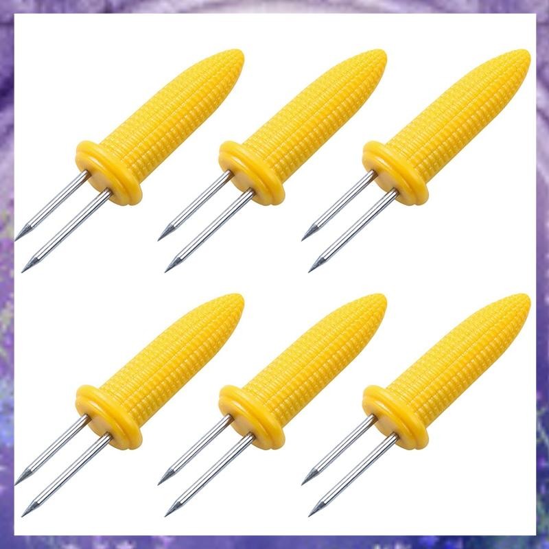 [P K A M] 6 Pieces of Corn Rack Corn on the Cob Stainless Steel Corn ...