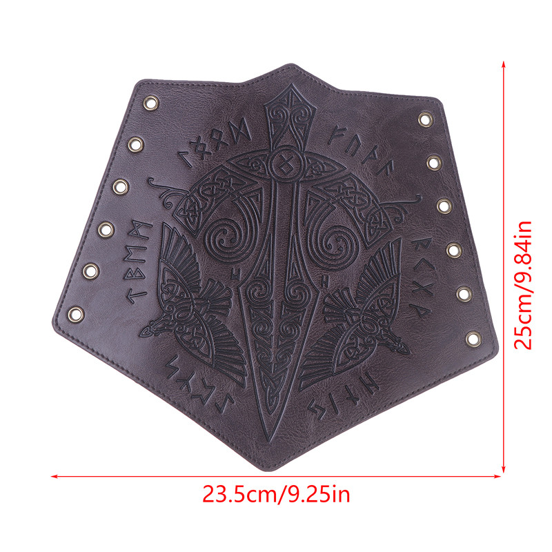 Marbit 1pc Medieval Leather Wrist Guards Embossed Leather Gauntlets ...