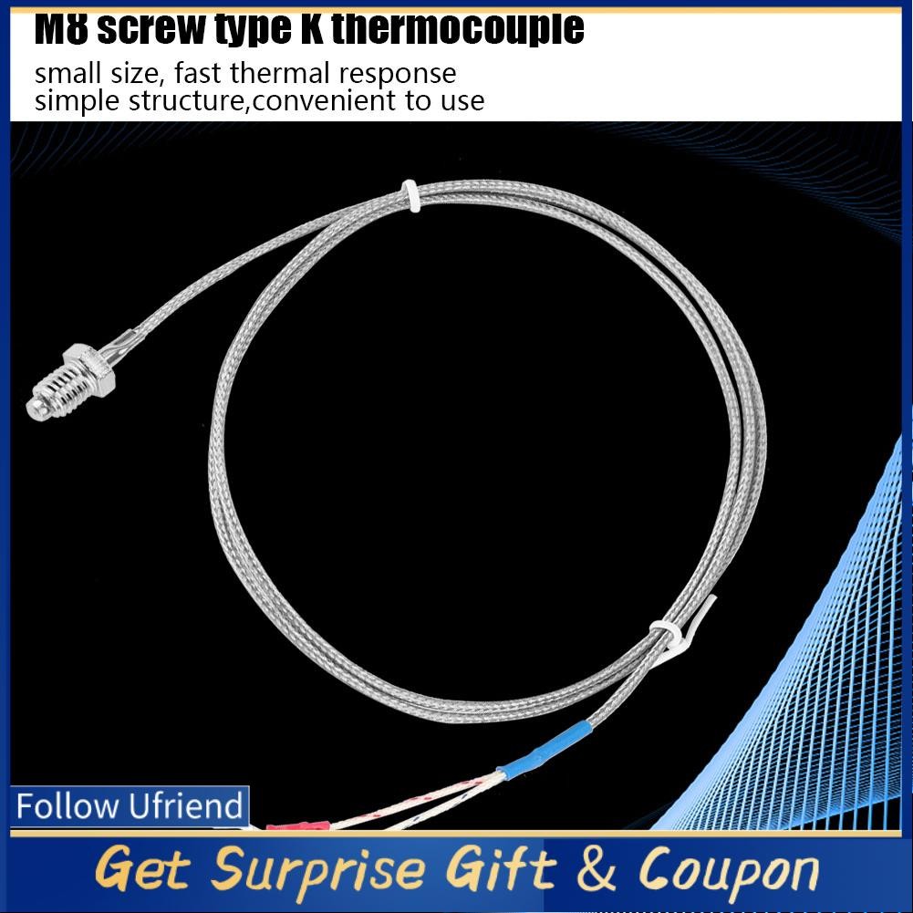 Ufriend K Type Thermocouple M8 Screw Thread Temperature Sensor Probe ...