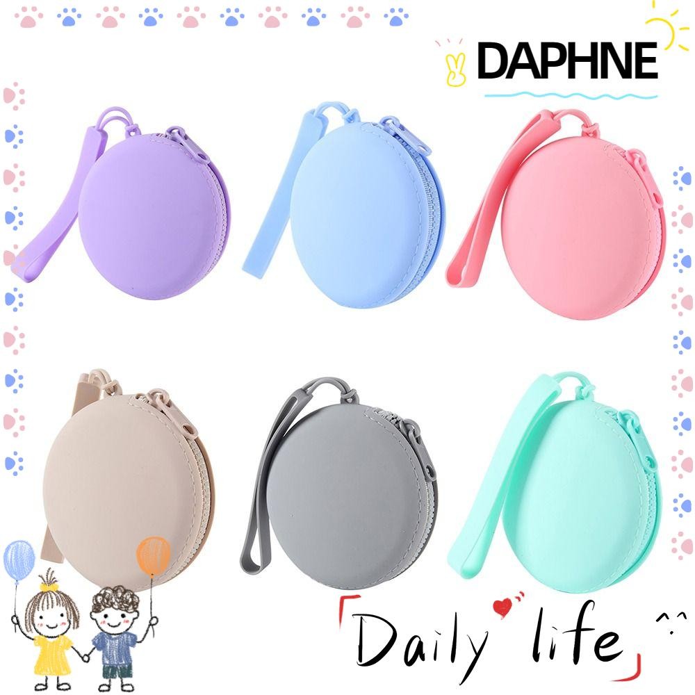 DAPHNE Coin Purse, Silicone Zipper Travel Pouch, Solid Color Waterproof ...