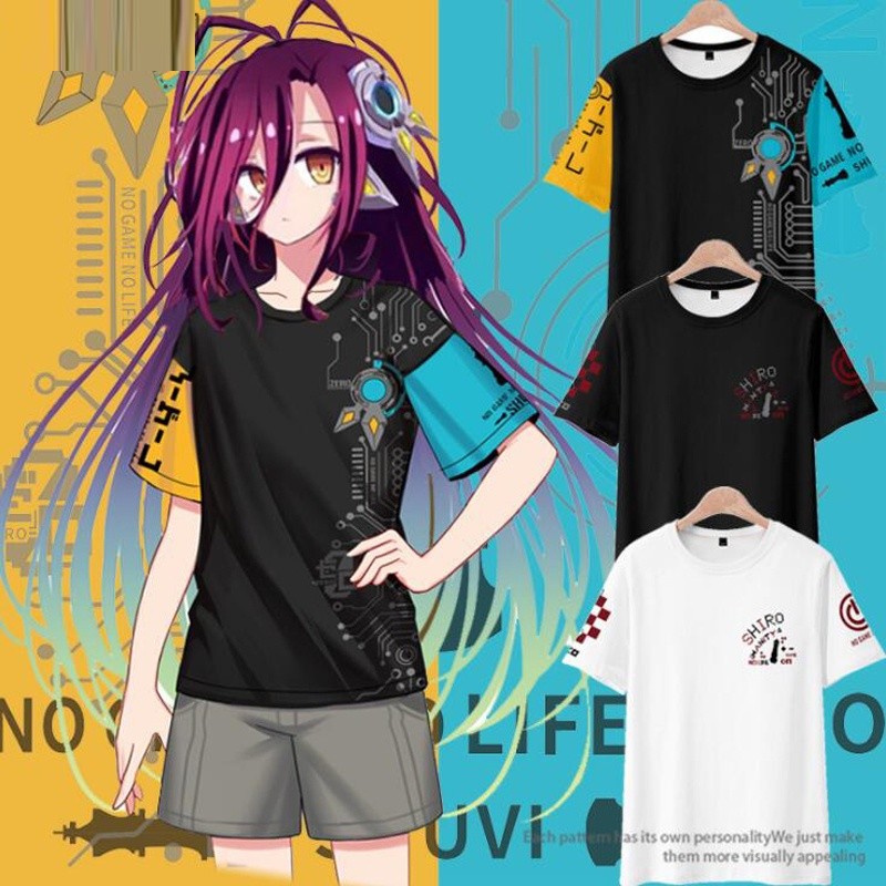 Kaus 3D Picture Anime Japan NO GAME NO LIFE Kaus Oblong Crewneck Man ...