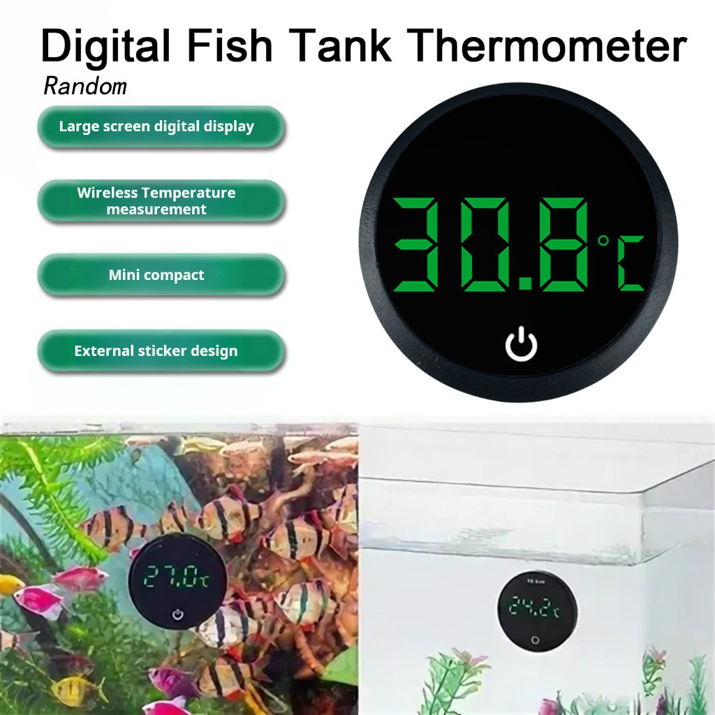 RAN Aquarium Temperature Gauge Led Digital Fish Tank Thermometer Easy ...