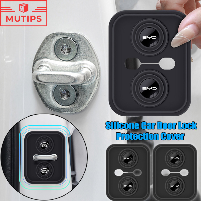 2/4Pcs BYD Silicone Car Door Lock Protector Cover Car Door Shock ...