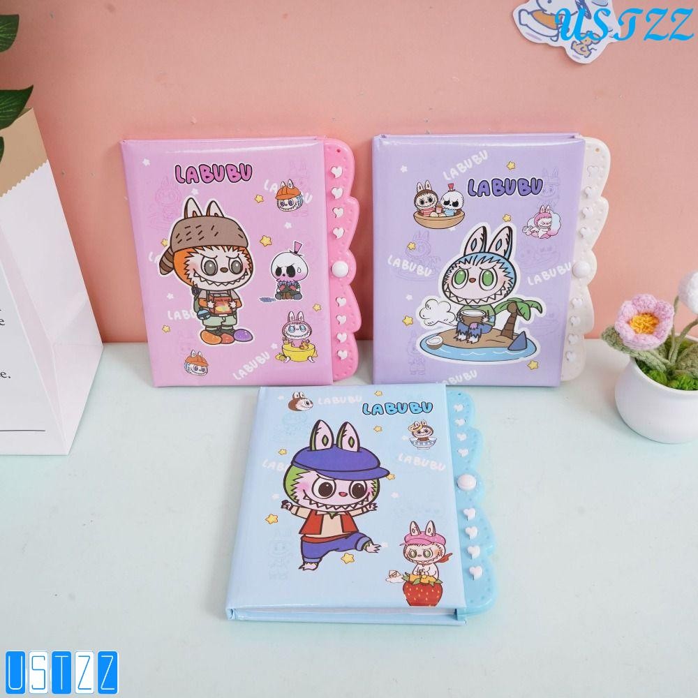 USTZZ Labubu Diary Notepad, Color Page Cartoon Labubu Mini Notebook ...
