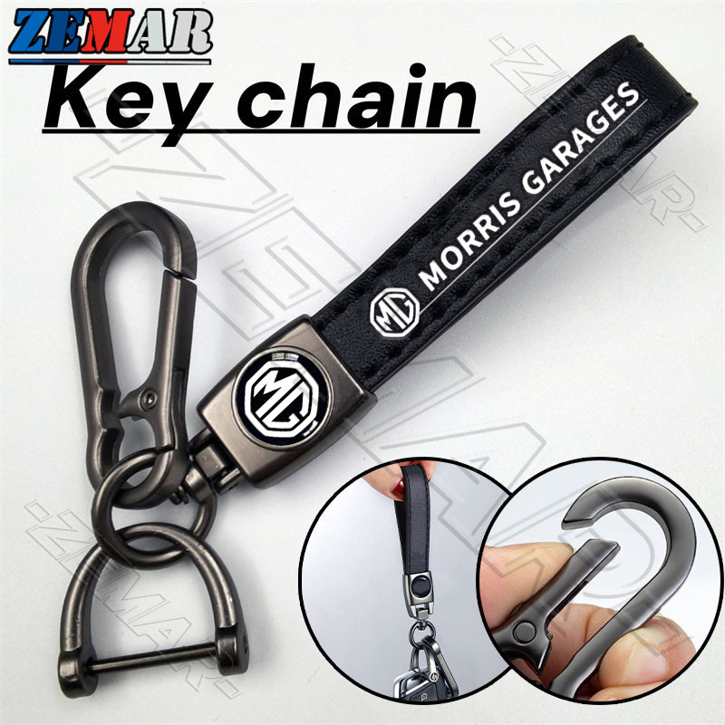 MG Leather Metal Car Keychain Motorcycle Key Holder High-end Fashion ...