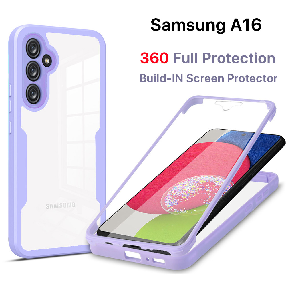 [2 IN 1] Case Samsung A16 A06 A26 A36 A56 5G 4G LTE Built-in Screen Protector Shockproof ...