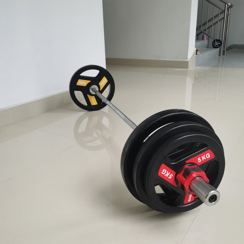 Iron Clad Barbell Disk Rubber-Coated Barbell Piece Barbell Disk Large ...