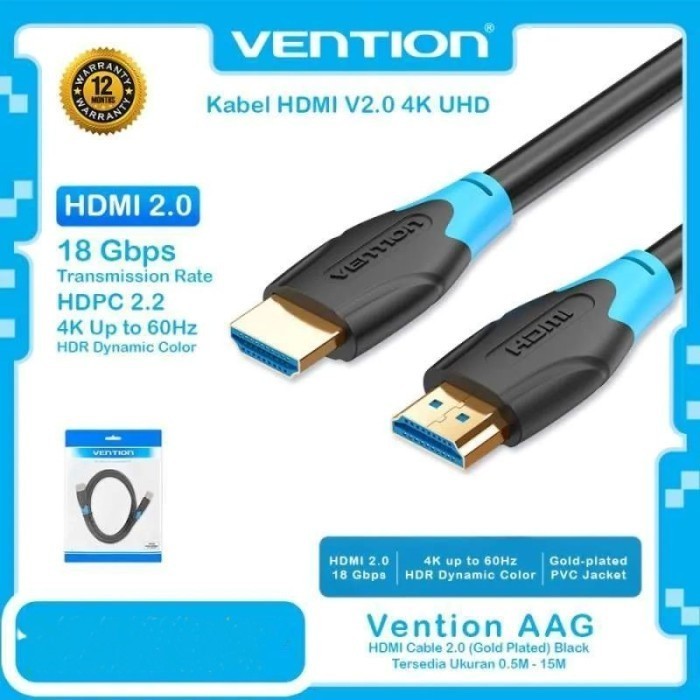 HDMI Vention AAG 1M Male to Male Cable - AAG | Shopee Philippines
