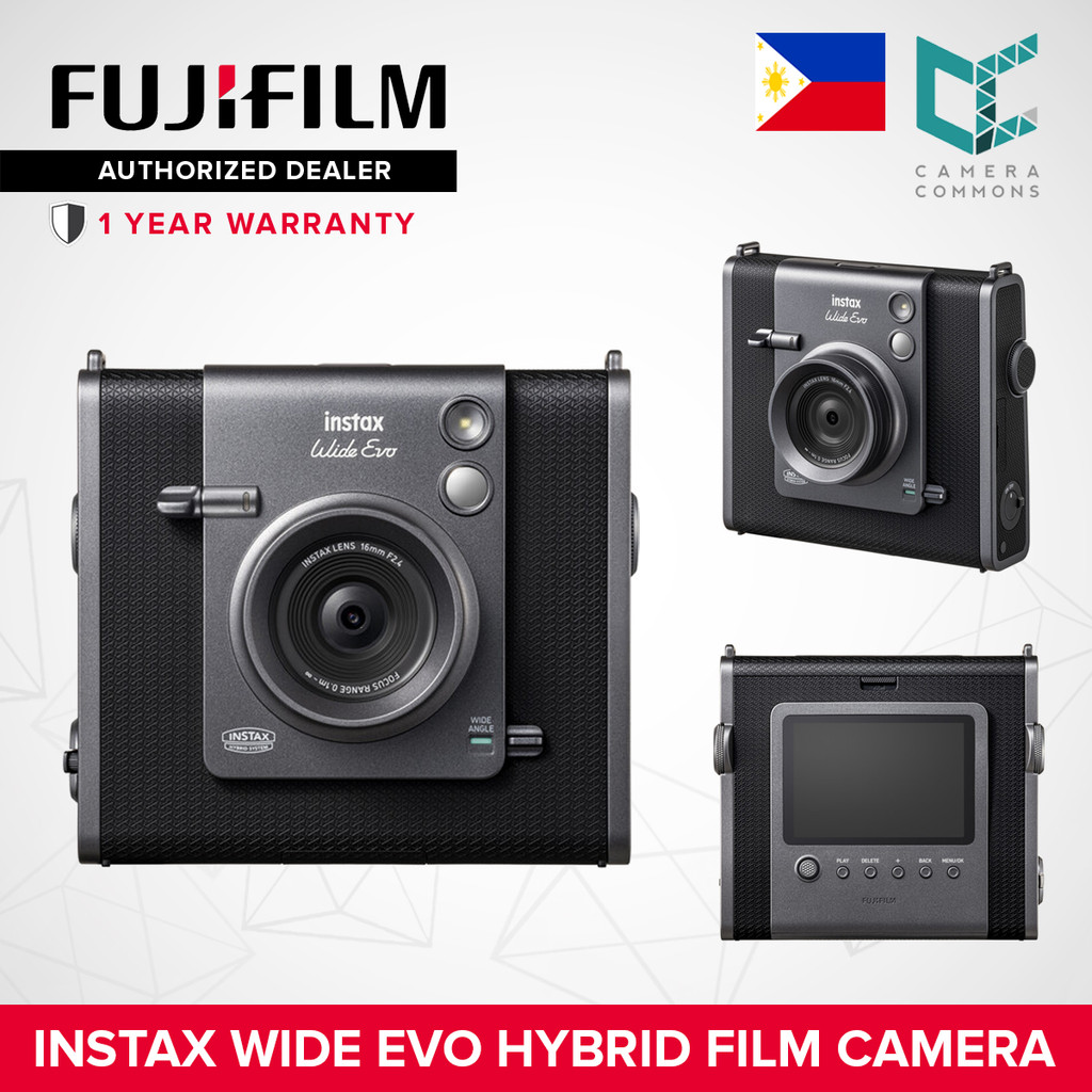 FUJIFILM Instax Wide Evo Hybrid Digital and Instant Film Camera 16MP ...