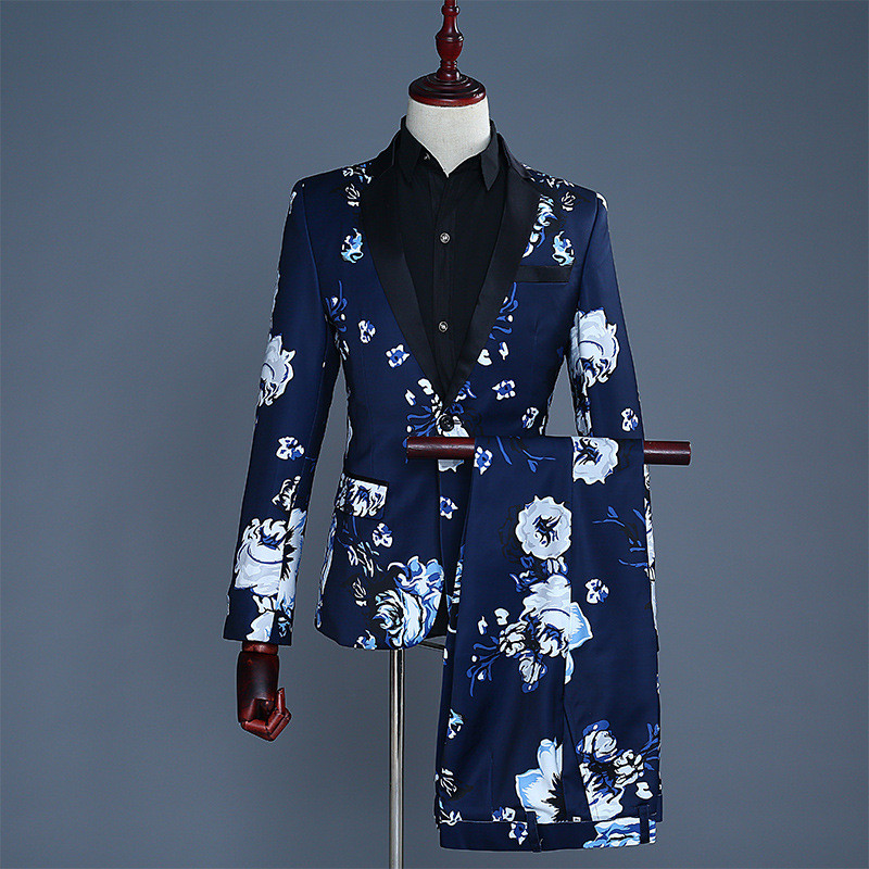 Men Groom Dress Suit Performance Suit Male Host Ceremonial Stage ...
