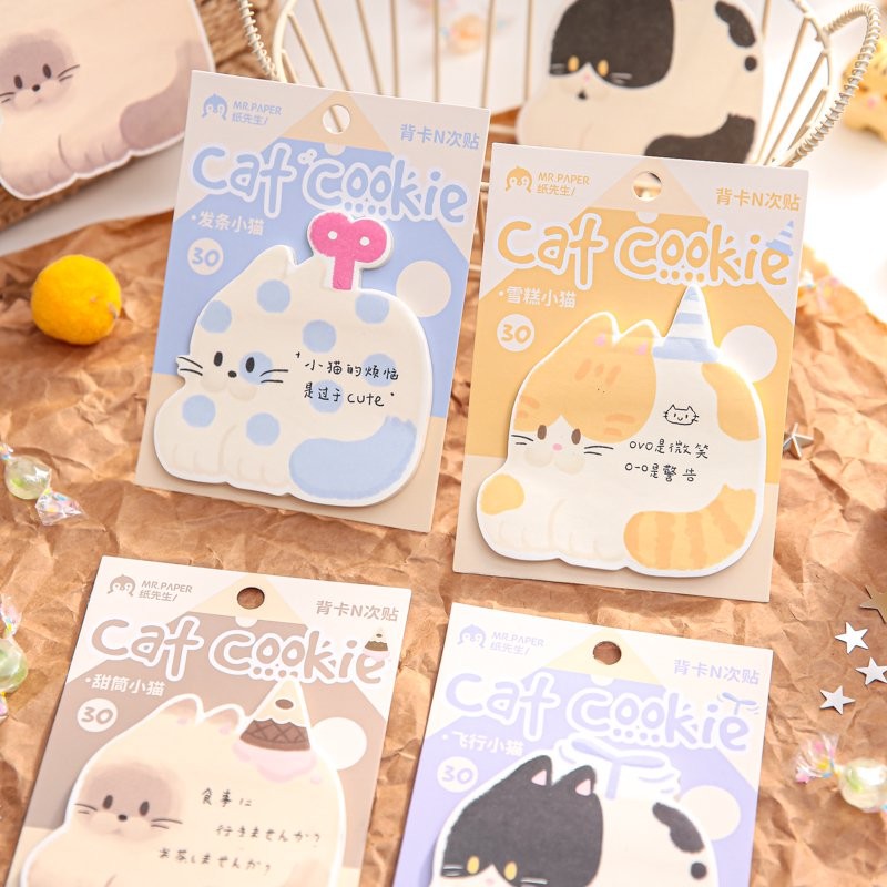30 pcs Cute Animal Shaped Sticky Notes Cute Patterns Kawaii Self-Sticky ...