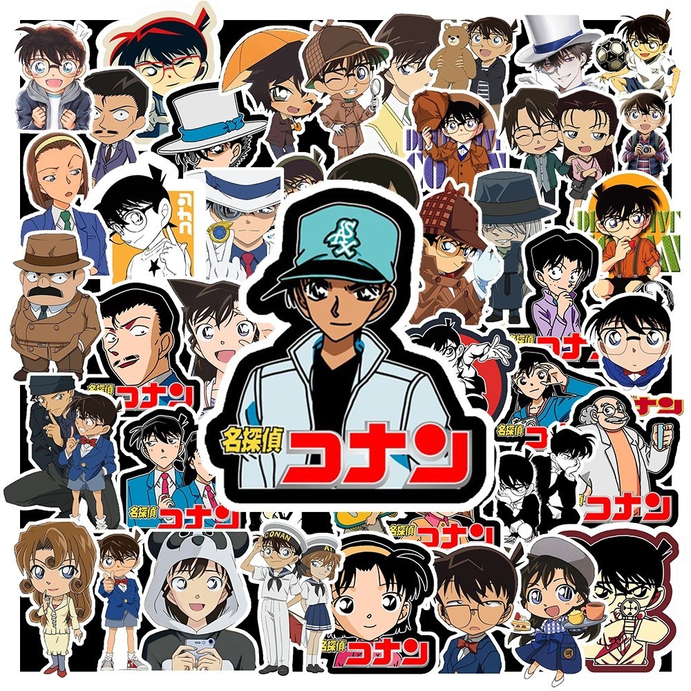 Set of 50 CONAN CARTOON Stickers - Decorative Decal for Car - Laptop ...