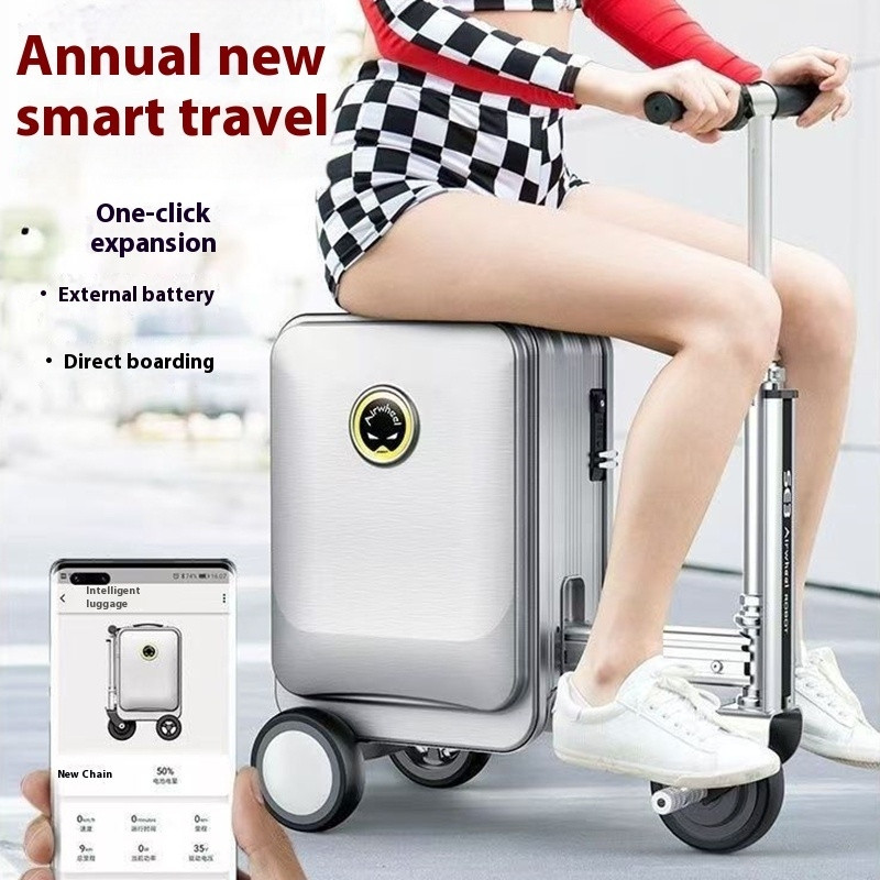 Airwheel Electric Luggage 20 inch luggage Retractable Riding Rod cabin ...