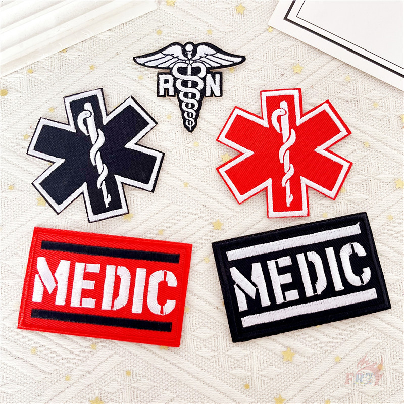 Medic：Star of Life Iron-On Patch 1Pc/5Pcs The Snake Emblem DIY Sew on ...