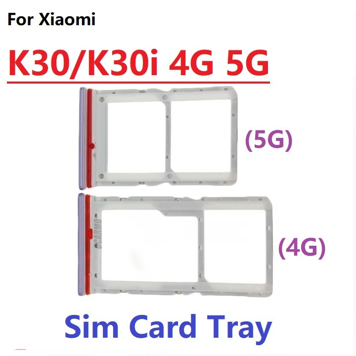 For Xiaomi Redmi K30 K30i 4G 5G Sim Card Tray Holder Adapters Sim ...