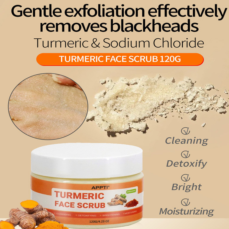Ginger Cream Face Scrub Turmeric Keratin Blackheads Clean Pore Facial ...