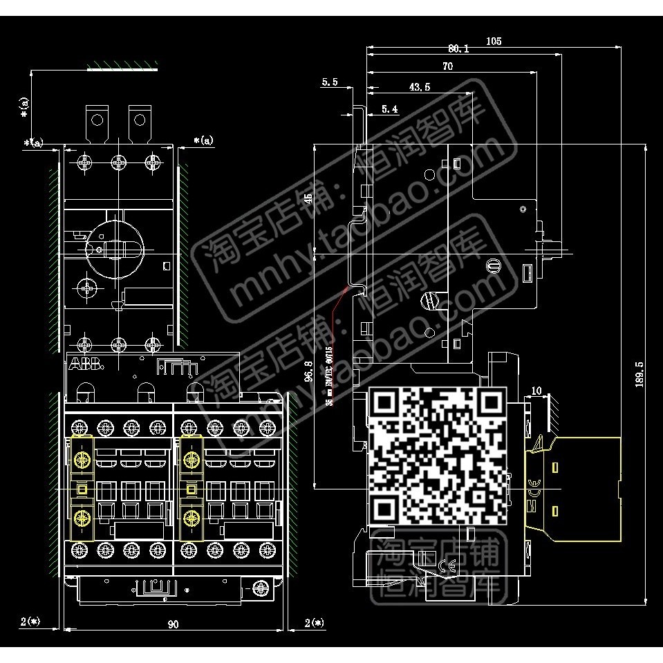 Electrical CAD Drawings ABB Schneider Chint AC Contactor Arrangement ...