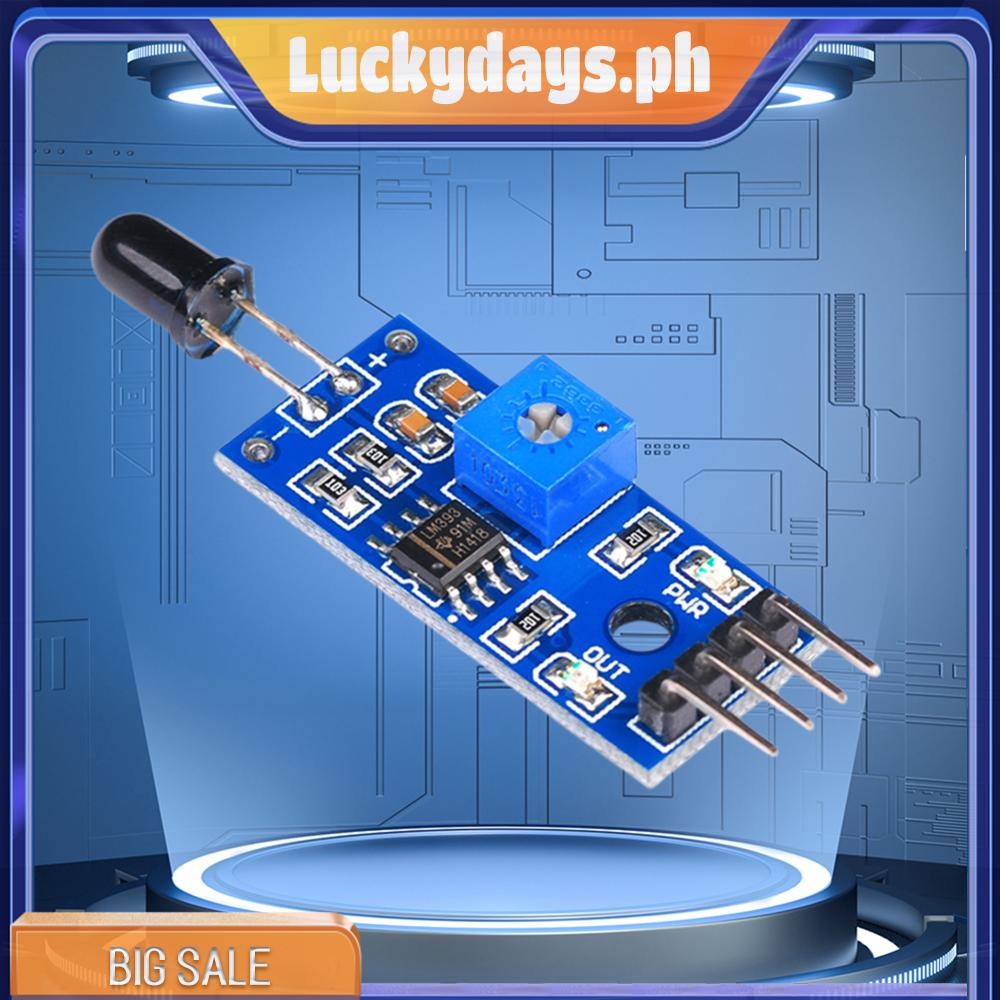 4 Pin IR Flame Detection Sensor Module 3.3V-5V Accessories for Arduino ...
