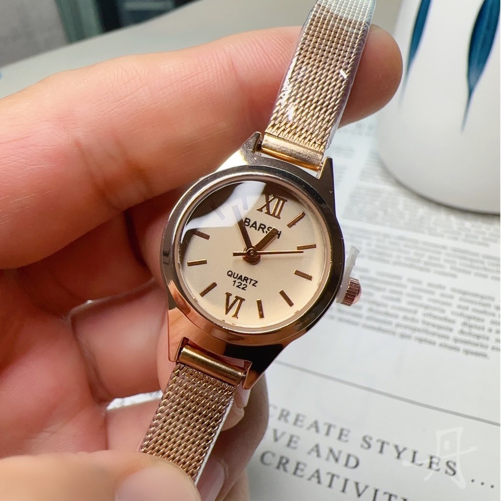 BARSH New Mesh Strap Watch Women's Quartz Watch Simple and Compact ...