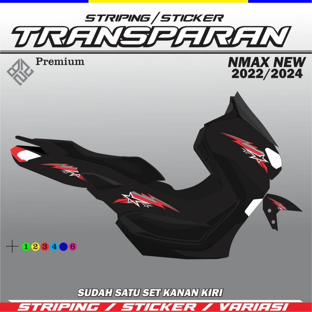 Uv Transparent Striping STICKER NMAX 155 New VVA Simple List NMAX 2020 ...