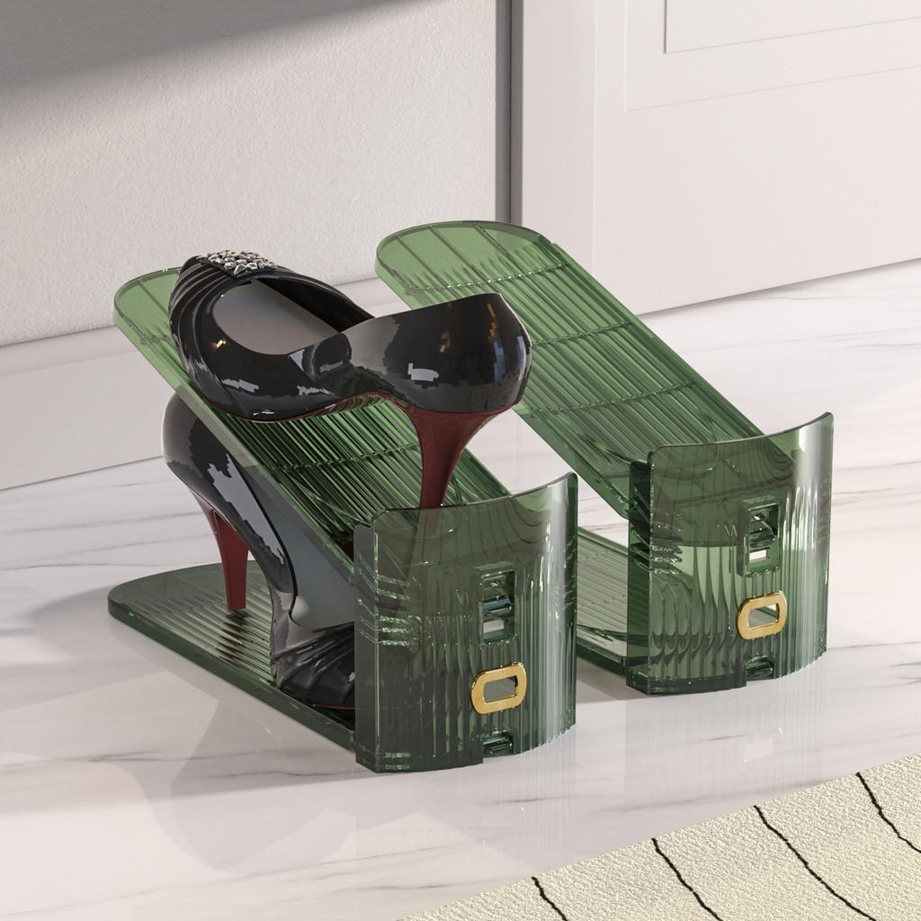 Double-layer Home Shoe Rack Adjustable Light Luxury Shoe Rack Shoe ...