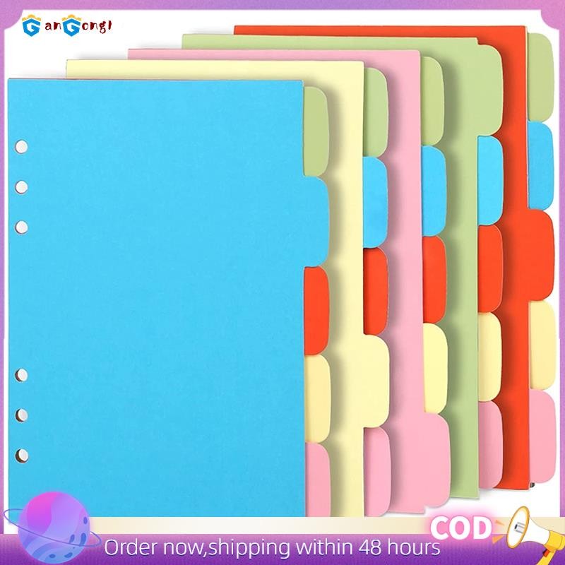 [gangong1]10 Sets A6 Subject Dividers Paper Sheet, Punched File Card ...
