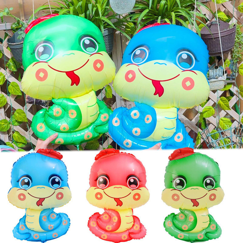 2025 Zodiac Snake Floating Balloon - Cartoon Animal Statue Balloon ...