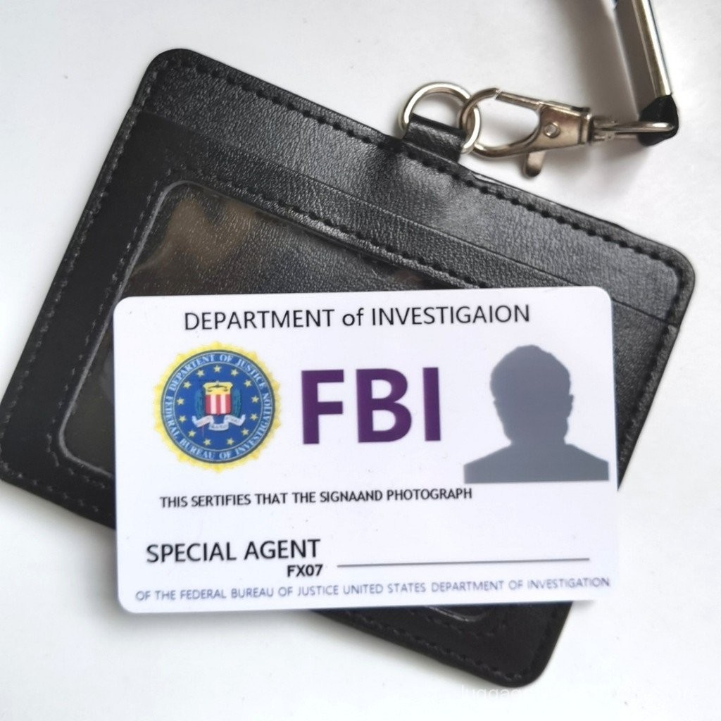 Horizontal Version FBI Agent Blank Paper Card PVC Hard Card ID Card ...