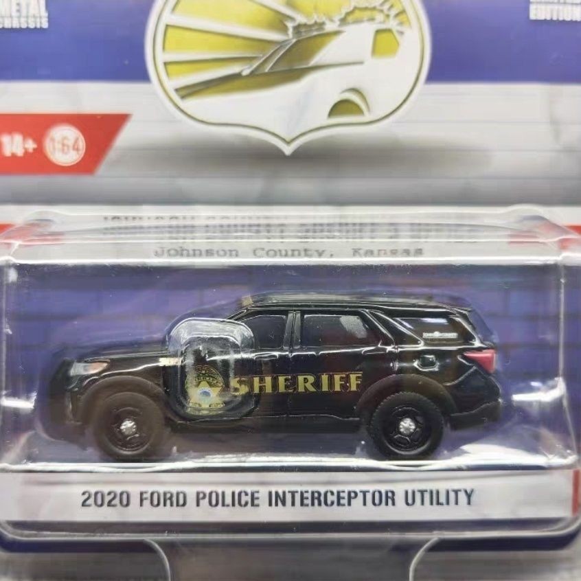 Ready Stock Green Light 1/64 Ford Intercept Police Car Model Ford ...