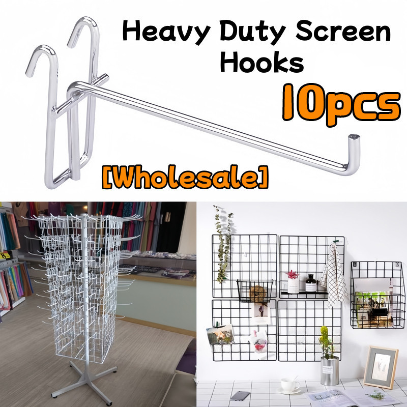 10pcs Screen Hook Heavy Duty Thick Mesh Hooks Home Living Organizer ...