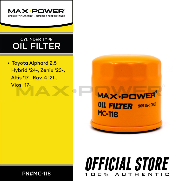 MAX Power Oil Filter For Toyota Alphard 2.5 Hybrid 2024-, Zenix 2023 ...