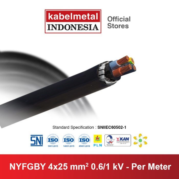 NYY Cable 4x25 mm Per Meter cablemetal INDONESIA - Underground Outdoor ...