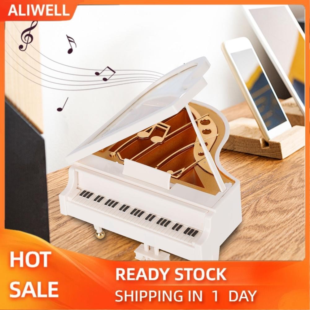 Aliwell Clockwork Music Box Sweet Piano Portable Anniversaries For Kids ...